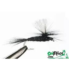 SCI FLIES BLACK GNAT PARACHUTE DRY FLY - 3 PACK